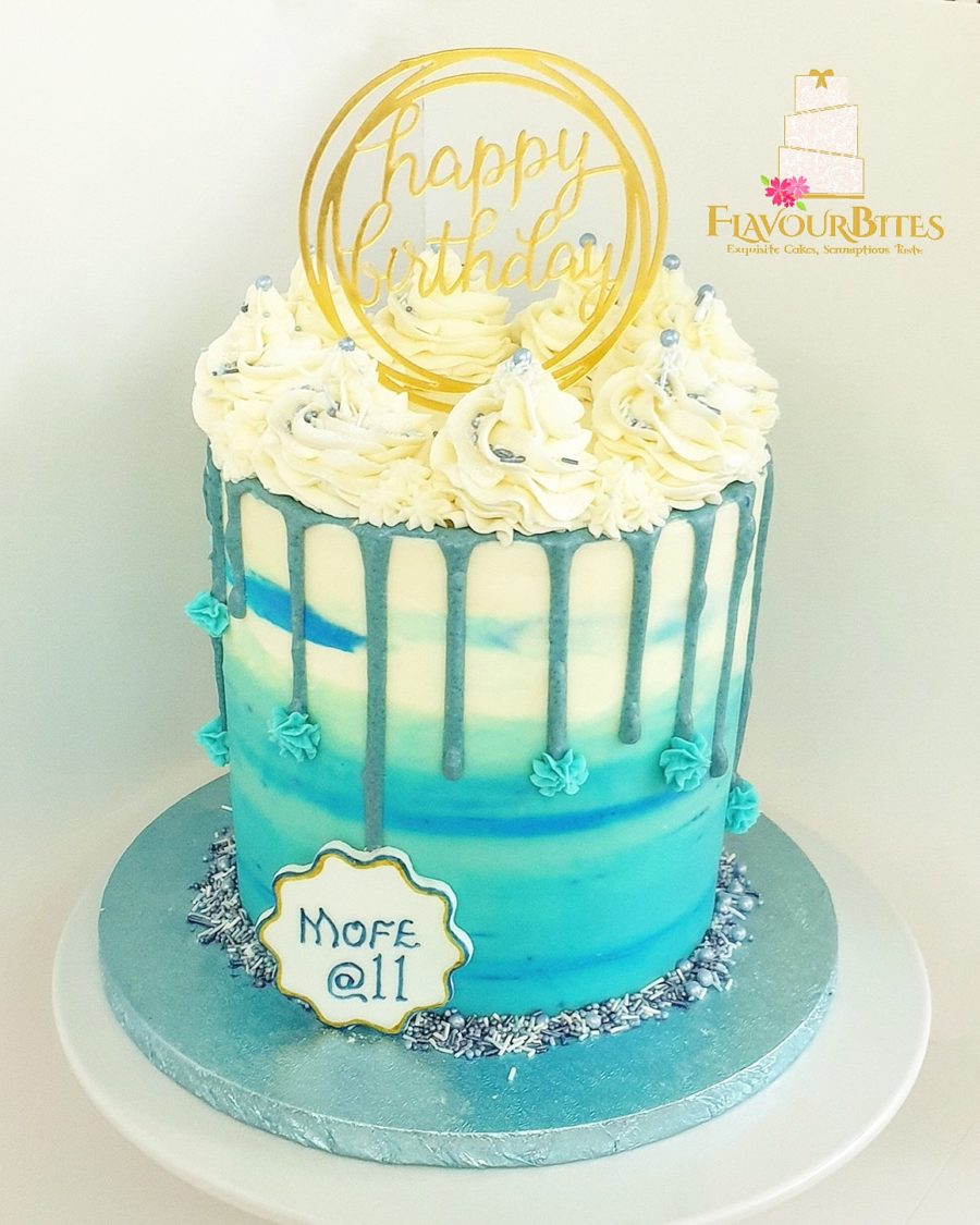 Blue Drip Cake Flavour Bites Cakes